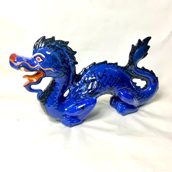 Other | Hand Painted Ceramic Dragon As Is | Poshmark